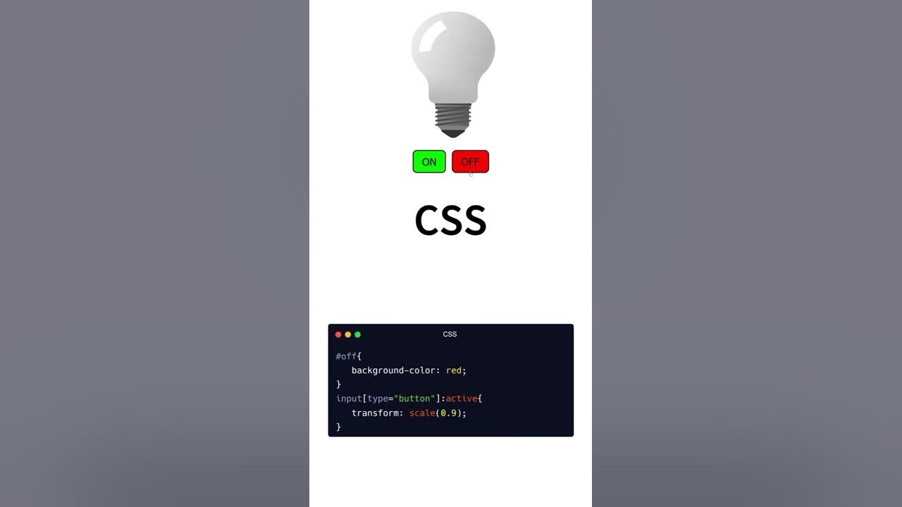 Bulb 💡 Project Javascript And Html Csshtmlshorts Trending Css Html Shorts Youtube
