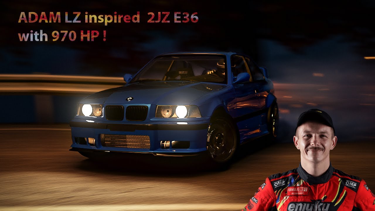 AdamLZ inspired BMW E36 2JZ - Night Touge Run / #AssettoCorsa - YouTube