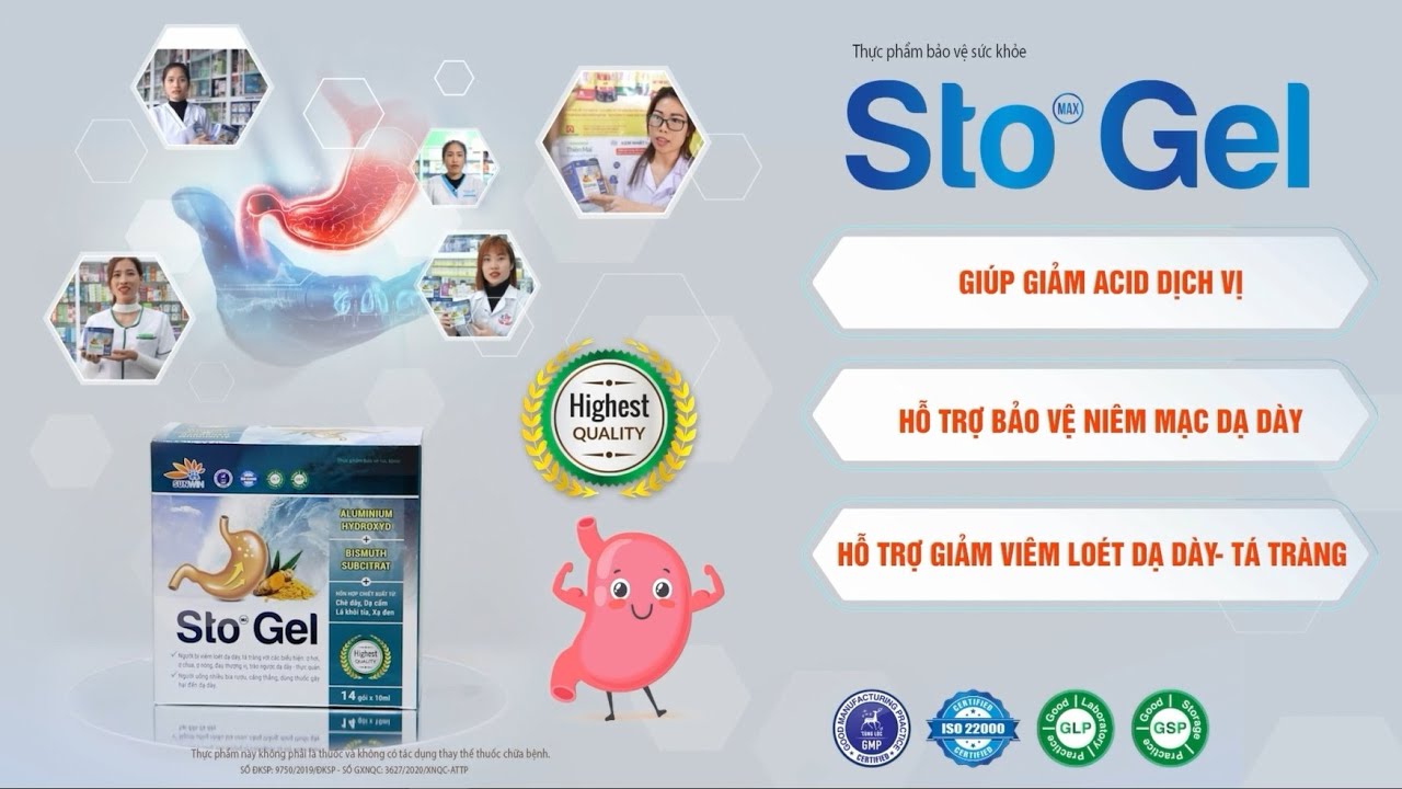 STO GEL- HỖ TRỢ BẢO VỆ NIÊM MẠC DẠ DÀY, GIÚP GIẢM ACID DỊCH VỊ, GIẢM ...