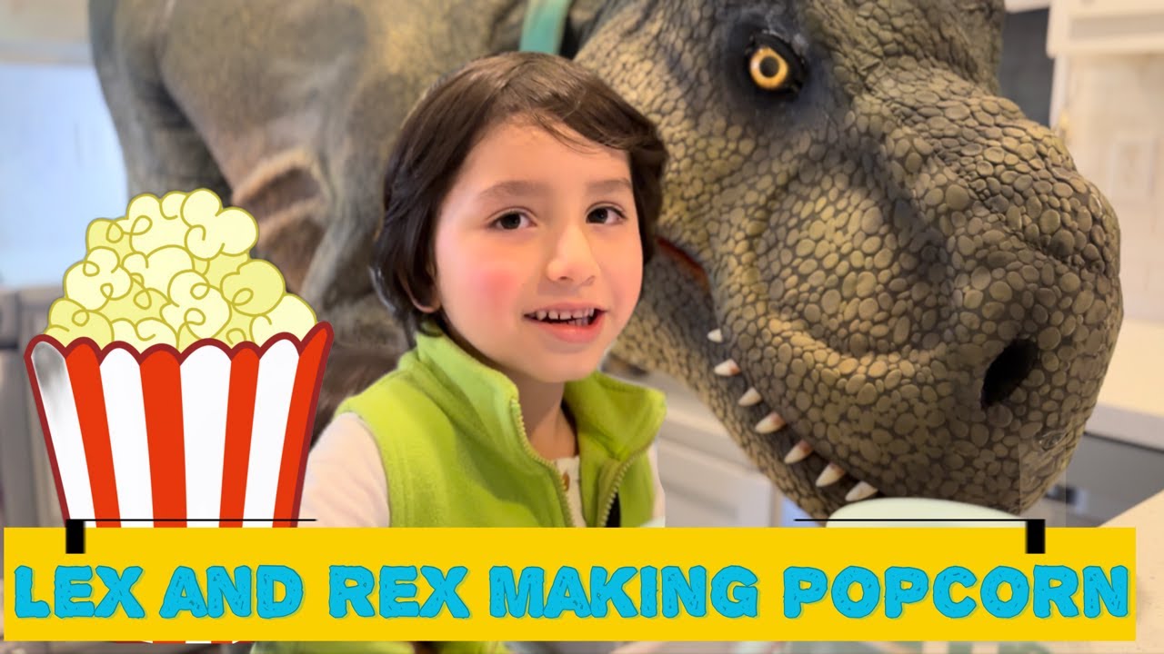 Kid Adventures: Lex and Rex learn to make Popcorn - YouTube