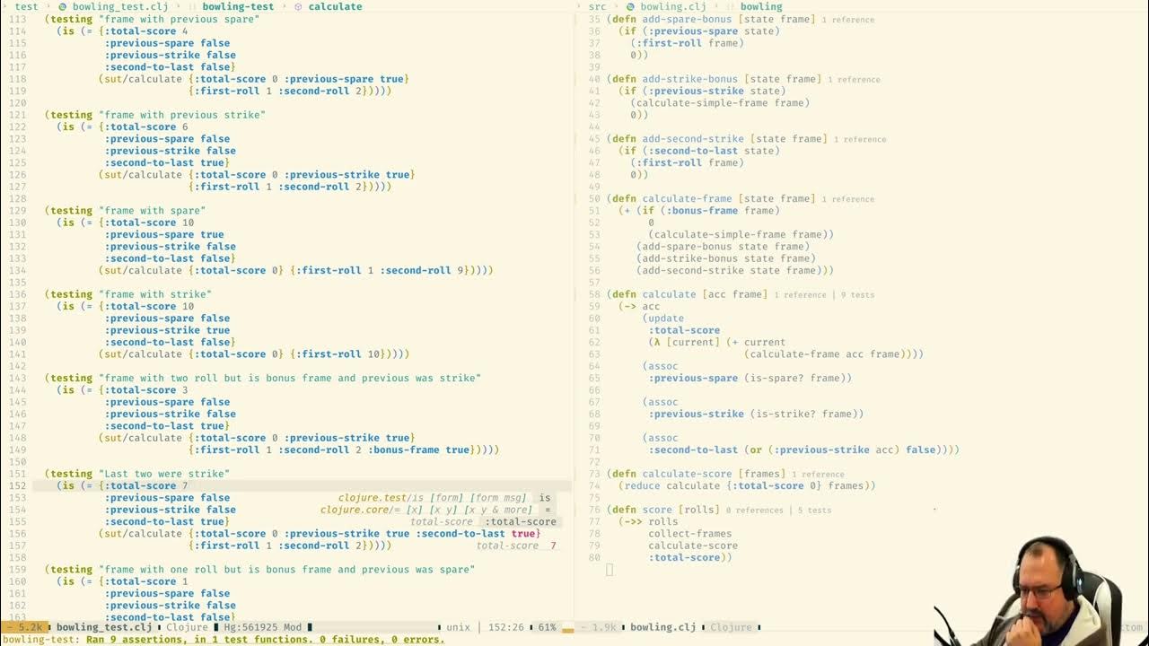Bowling Clojure - Part 5 (with voice over) - YouTube