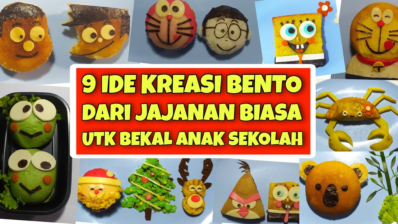 Ide Kreasi bento simple dari jajanan biasa yang menggugah selera makan ...