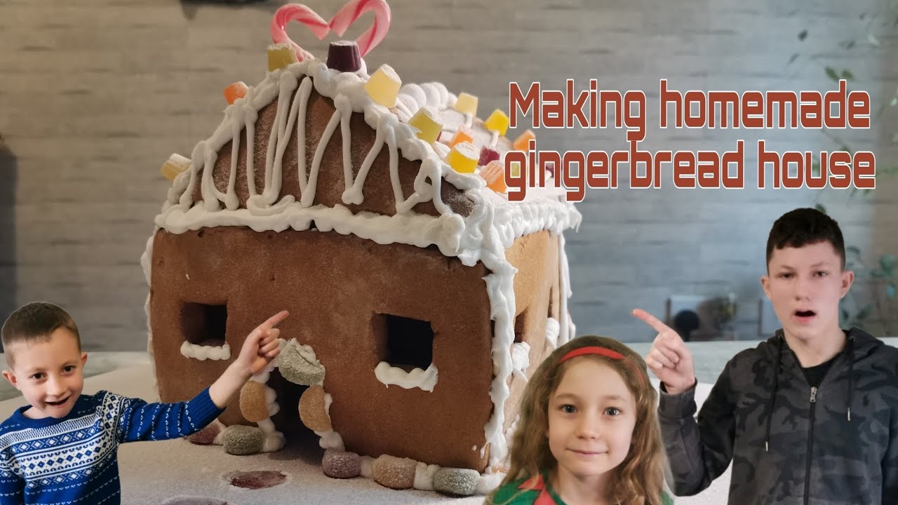 making homemade gingerbread house - YouTube