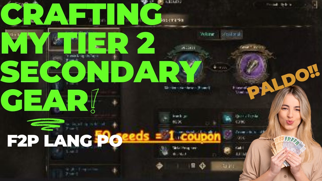 NIGHT CROWS - CRAFTING MY TIER2 SECONDARY GEAR AS F2P - YouTube