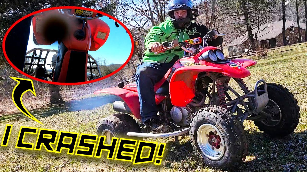 FIRST RIDE On The $800 Honda 400ex (ALREADY CRASHED) - YouTube
