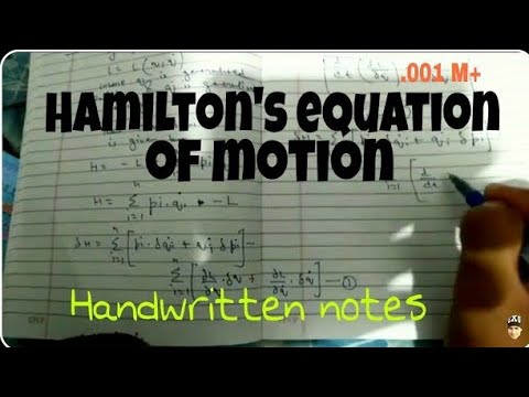 Hamilton's equation of motion - proof || #hnbgu - YouTube