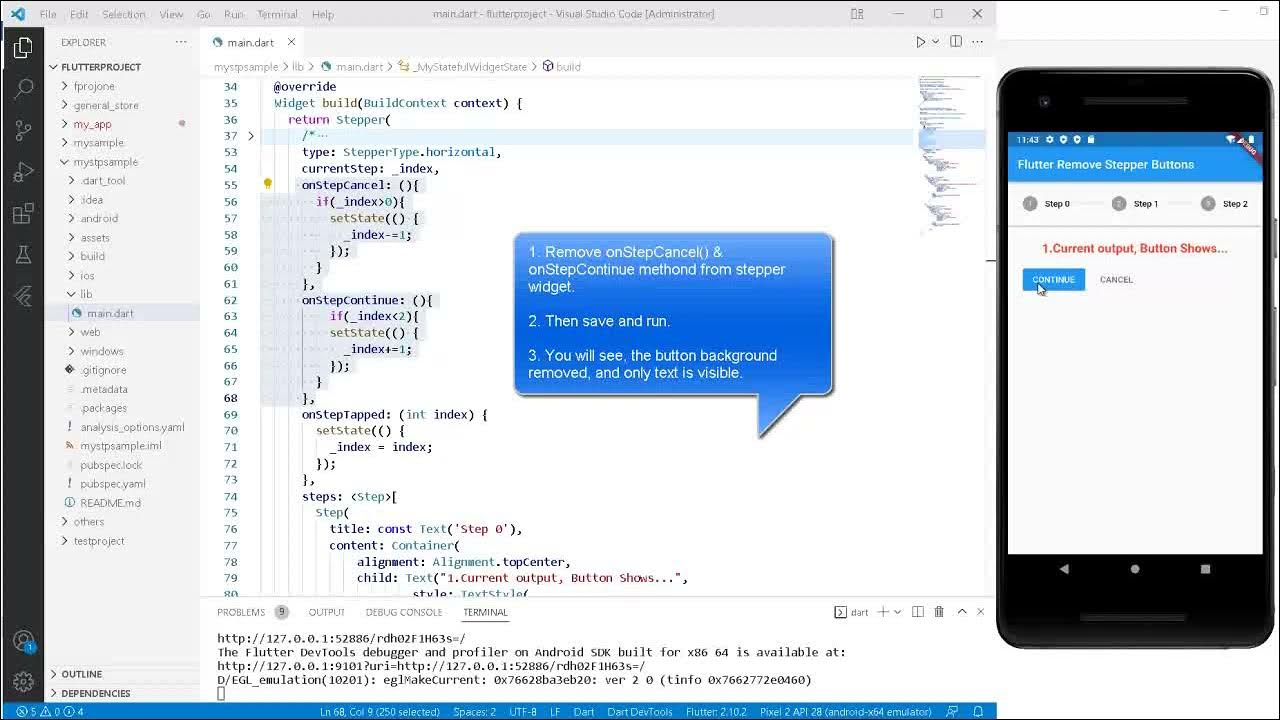 flutter tips (remove stepper button) - YouTube