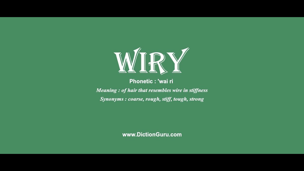 wiry: How to pronounce wiry with Phonetic and Examples - YouTube