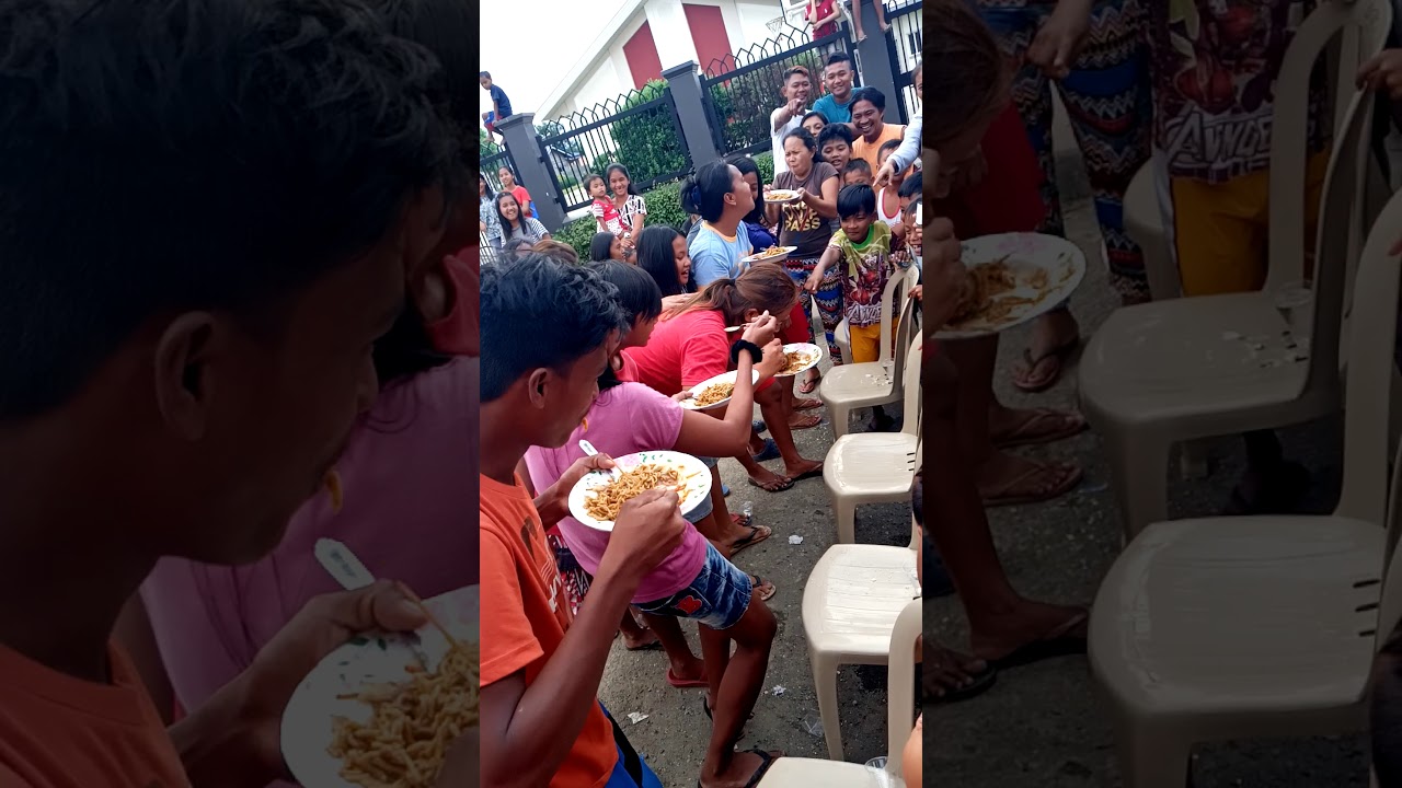 Eating pancit - YouTube