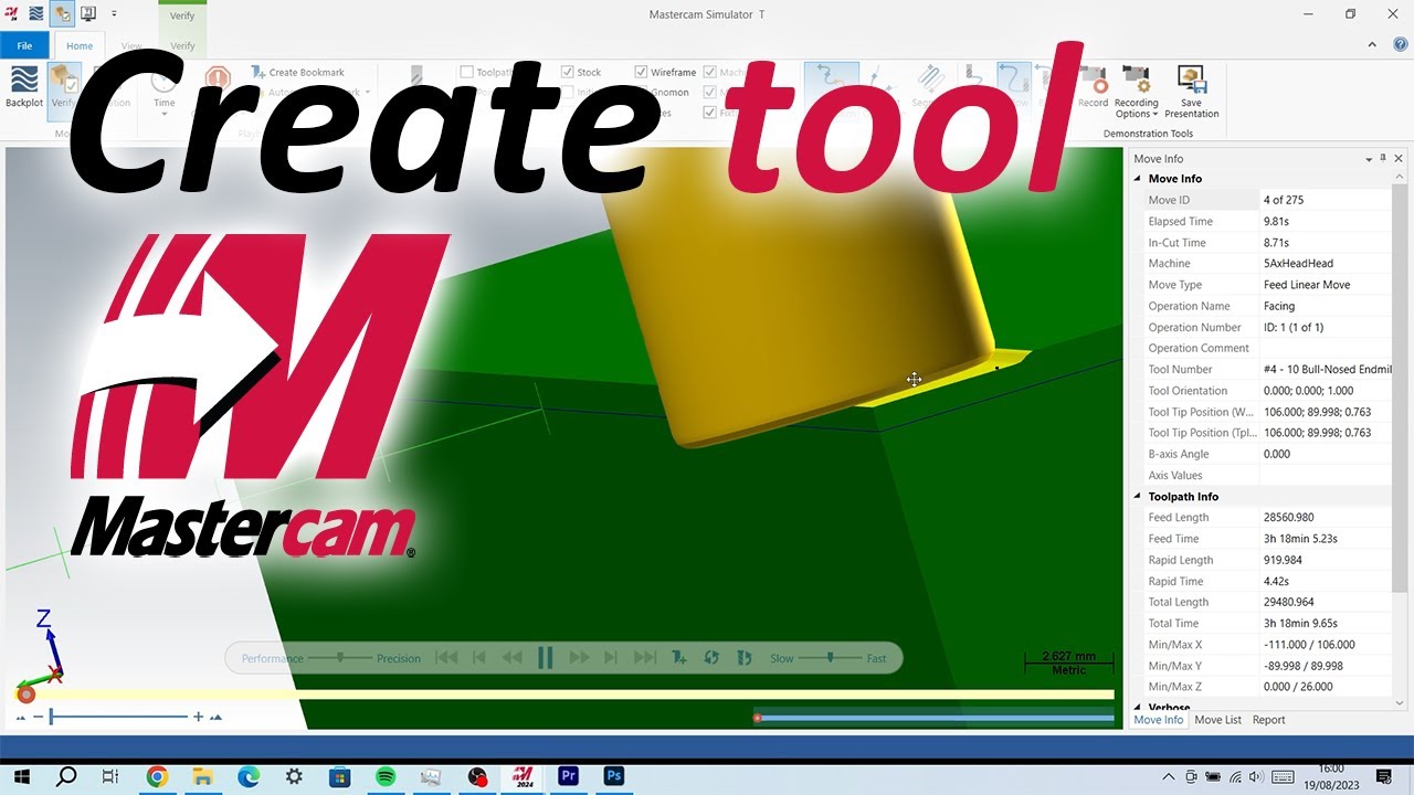 How to create a Tool for Mill - Mastercam 2024 - YouTube