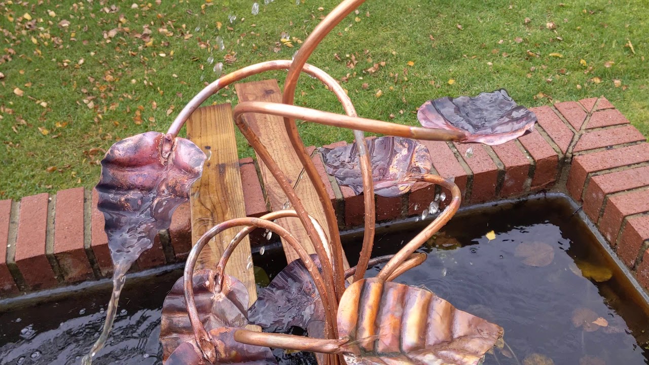 Latest Lockdown project, a copper leaf fountain. - YouTube