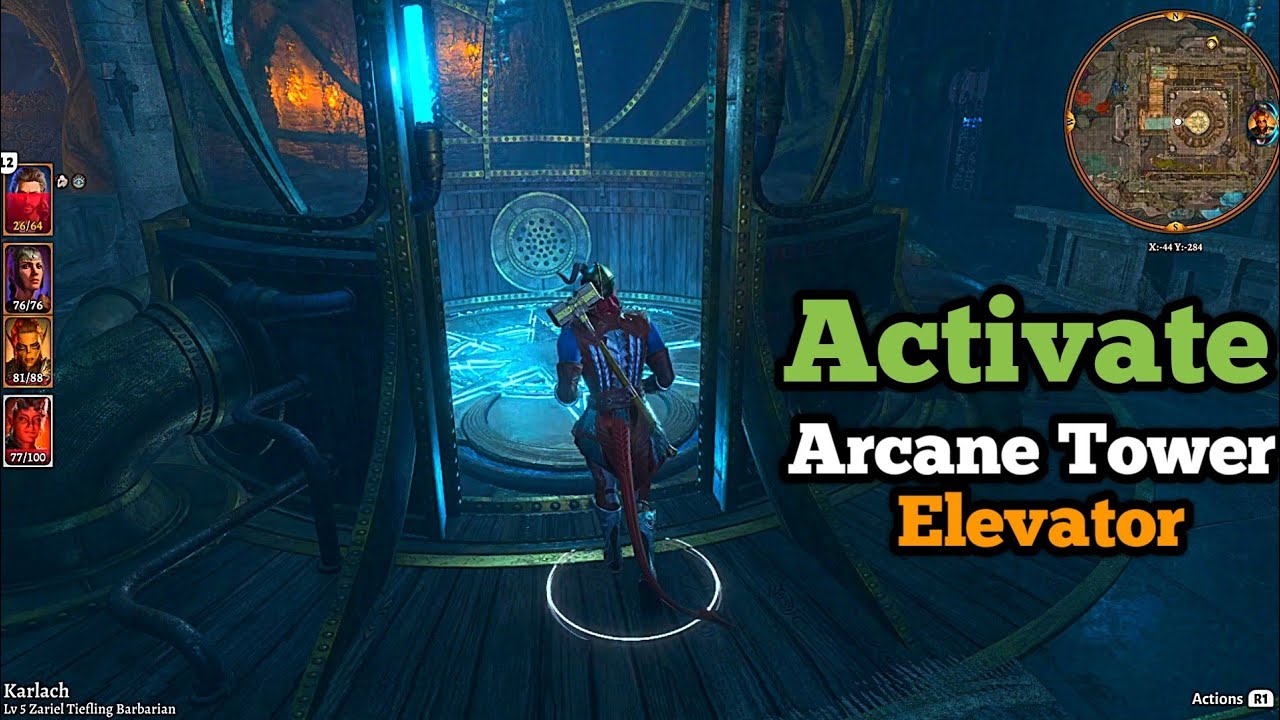 How to Activate The Arcane Tower and Elevator in Underdark in Baldur's Gate 3 - YouTube