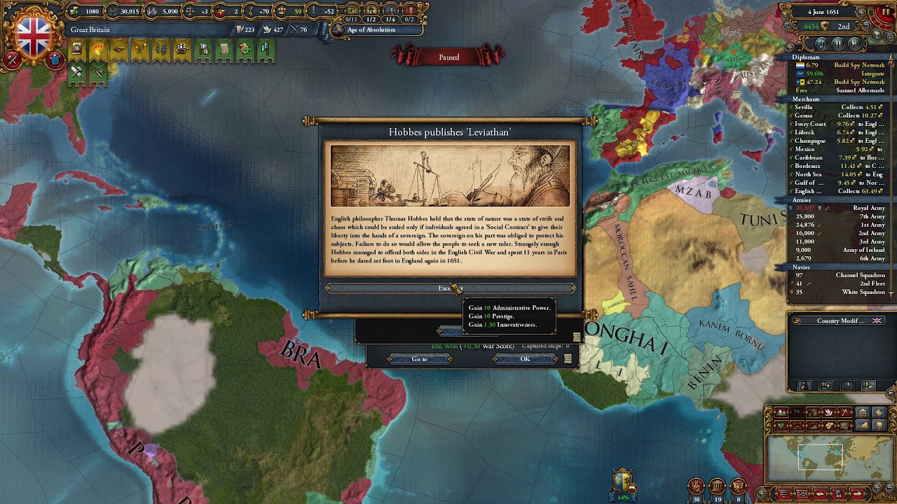 EU4 RULE BRITANNIA: NEW EVENTS - Hobbes Publishes "Leviathan" | Great ...