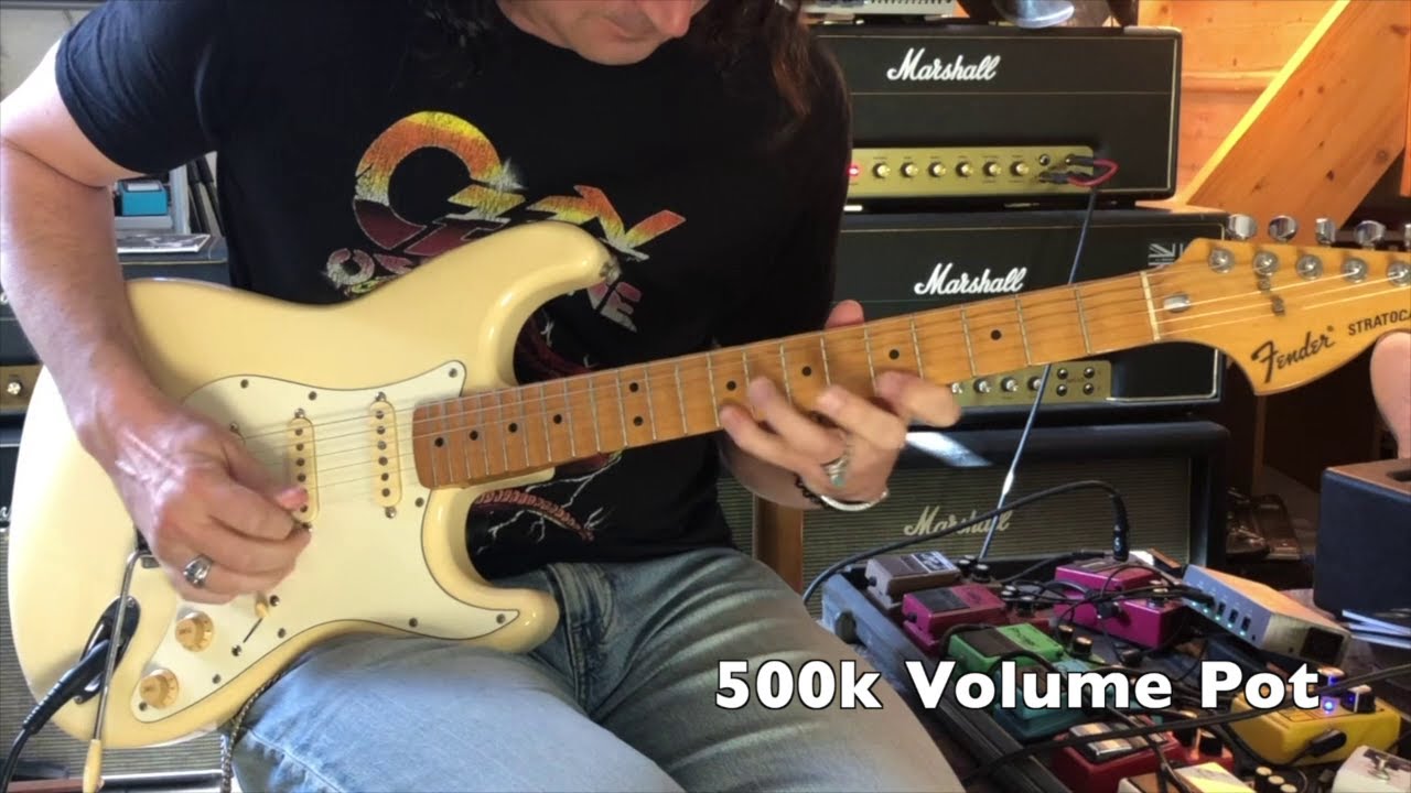 500k & 250k Volume Pots Comparison - YouTube