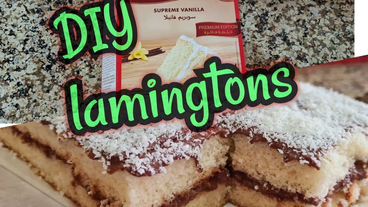 LAMINGTONS/vanilla cake with mocha coconut toppings /super soft and ...