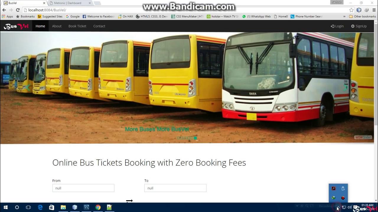 Online Bus Reservation System in JAVA - YouTube