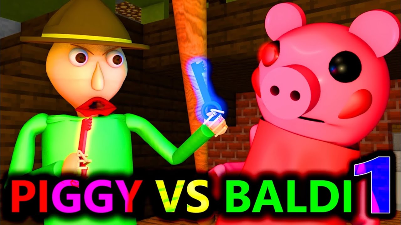 Piggy vs Baldi Roblox animation Minecraft horror game chapter 1 - YouTube