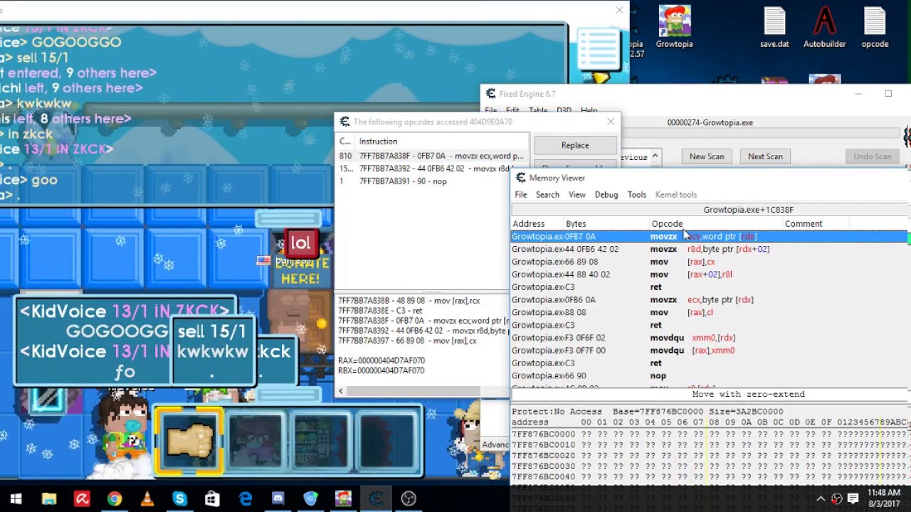 Growtopia changing door "..." with cheat engine! can we bypass it? - YouTube