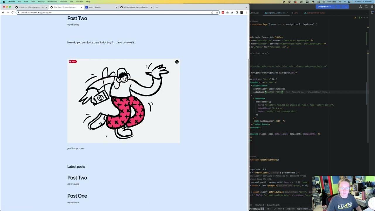 Adding Algolia to a NextJS Typescript Prismic project - YouTube