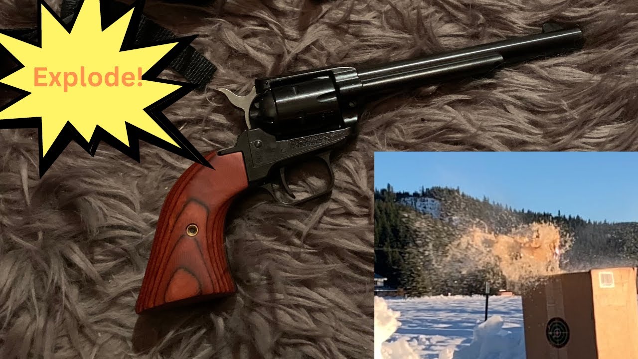 Killed root beer with Rough Rider 22lr heritage 6 shooter pistol! - YouTube