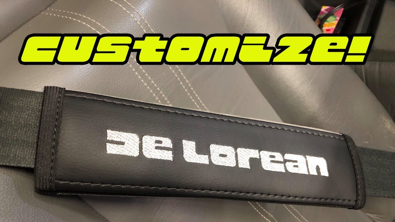 Custom Leather DeLorean Seat Belt Shoulder Pads - YouTube