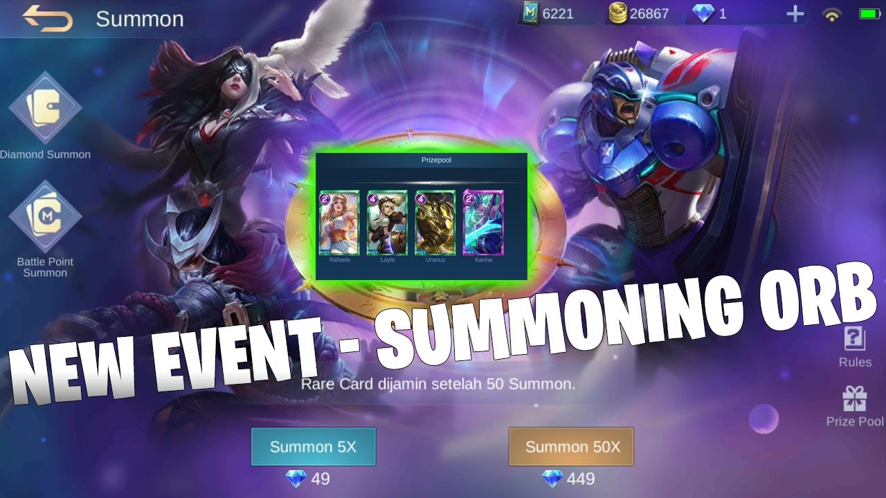 NEW EVENT SUMMONING ORB DI MODE "ARENA" - MOBILE LEGENDS - YouTube