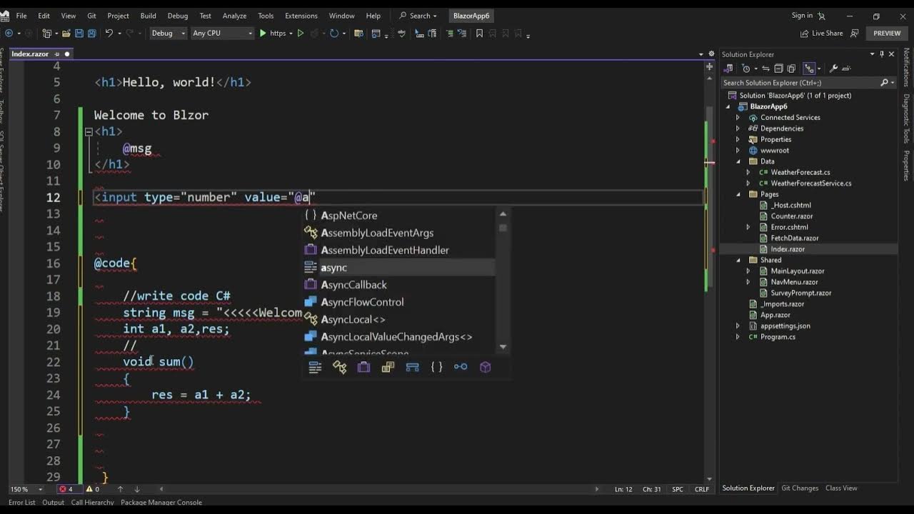 Blazor part 1 - YouTube