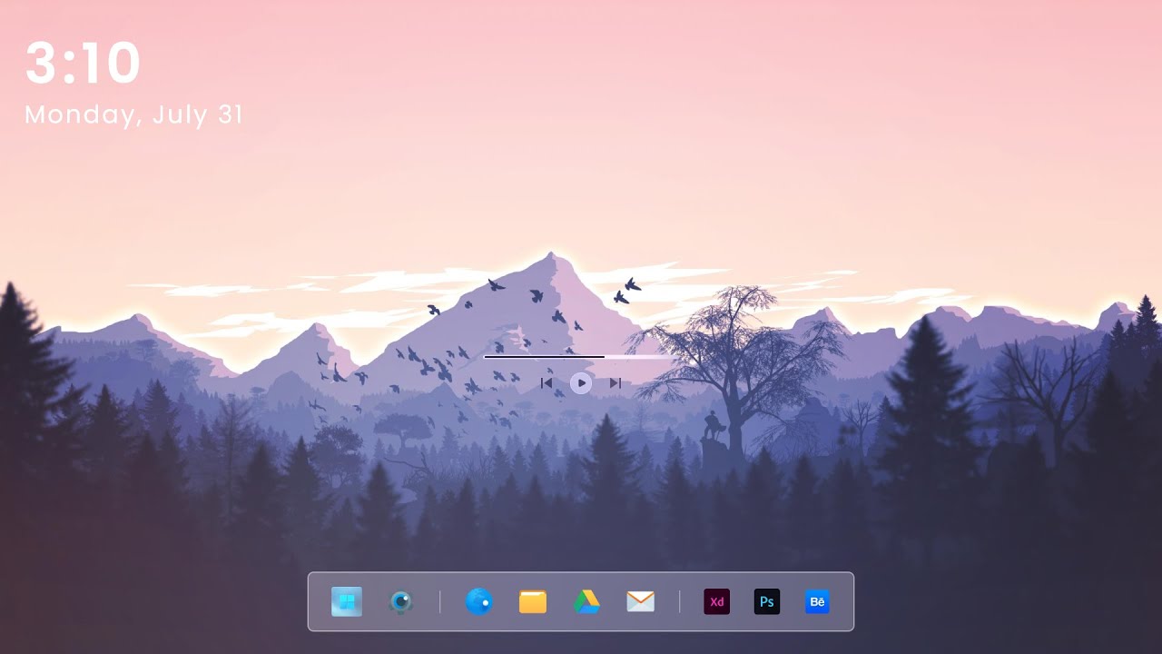 New Windows 12 Concept UI Design in Adobe XD | Start and Desktop Screen ...