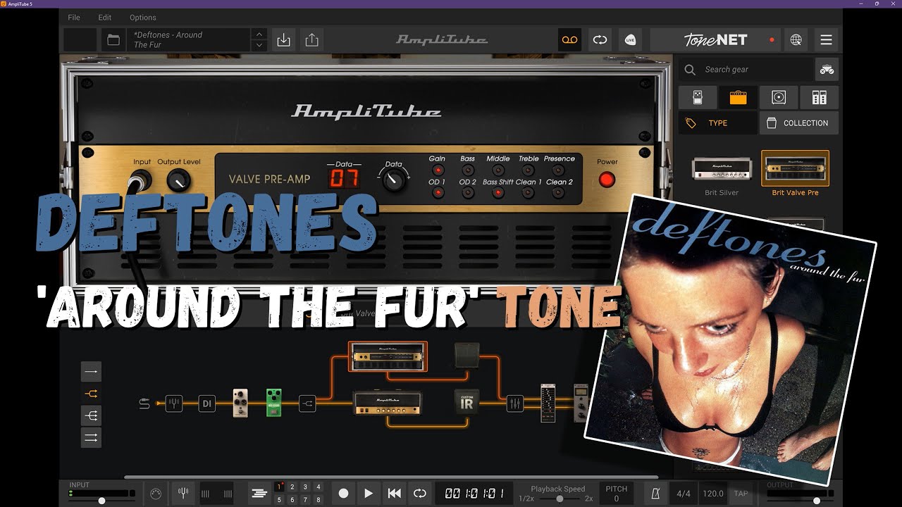 Deftones AROUND THE FUR guitar tone - AmpliTube 5 - YouTube