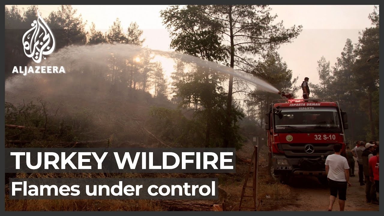 Turkey wildfire contained after 4,500 hectares of forest burned - YouTube