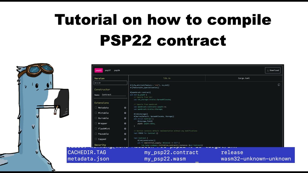 Tutorial on how to compile PSP22 contract using Astar Network's docs ...