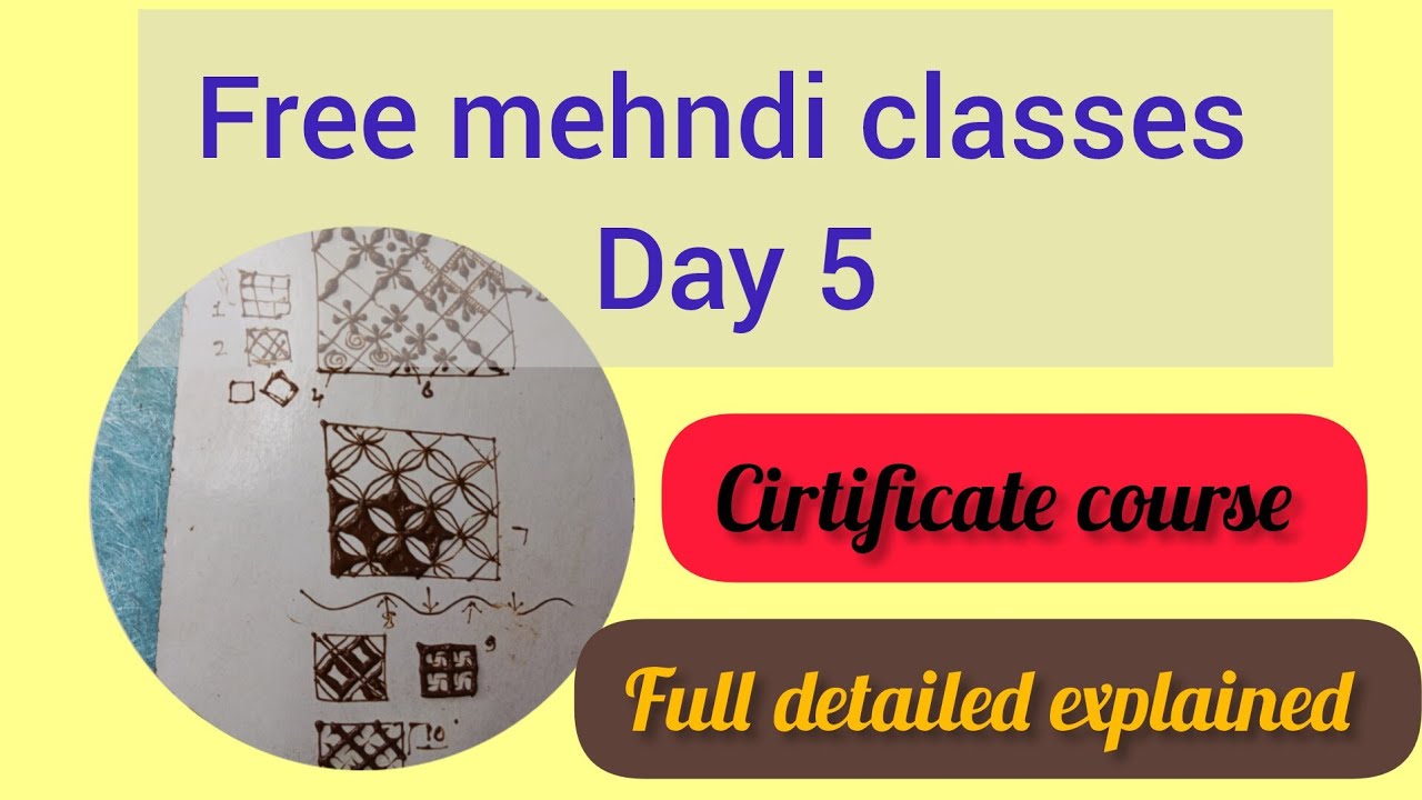 10 days series day 5 detailed Mehandi class for beginners practice ...