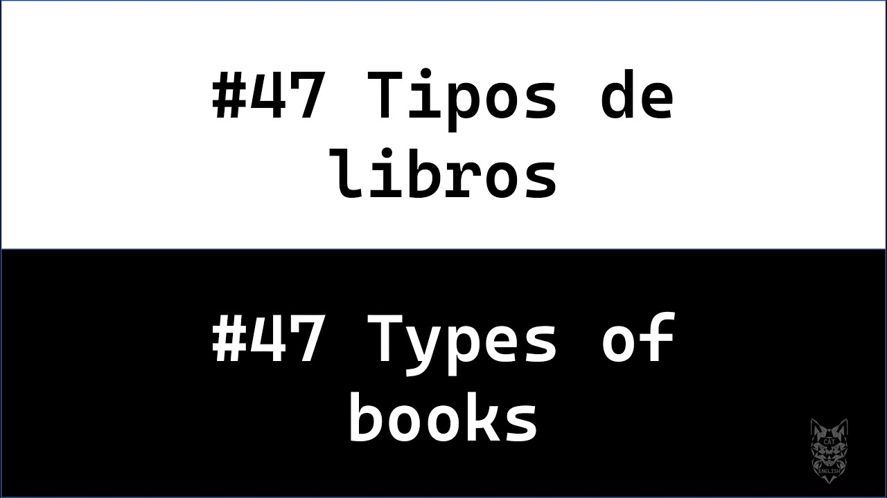 #47 Type of books📚/Tipos de libros/pronunciación en INGLES! [CAT ...
