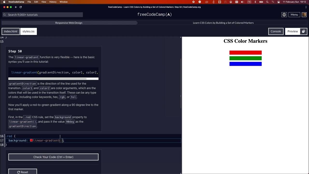 LEARN CSS COLORS BY BUILDING A SET OF COLORED MARKERS STEP 50 # ...