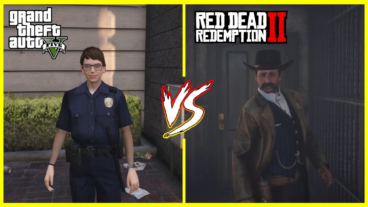GTA 5 vs RDR2 - Epic Comparison - YouTube