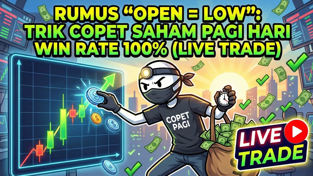 Rumus "Open = Low": Trik Copet Saham Pagi Hari Win Rate 100% (Live ...