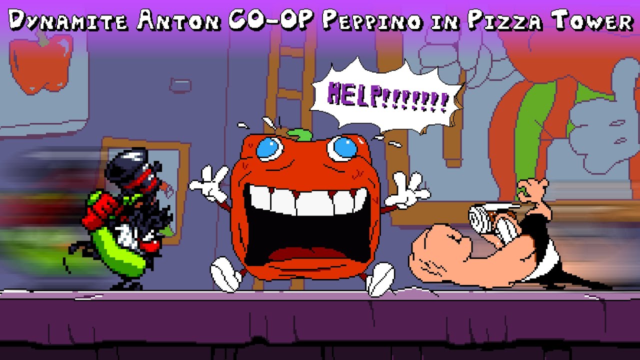 Perman: Dynamite Anton CO-OP Peppino in Pizza Tower - YouTube