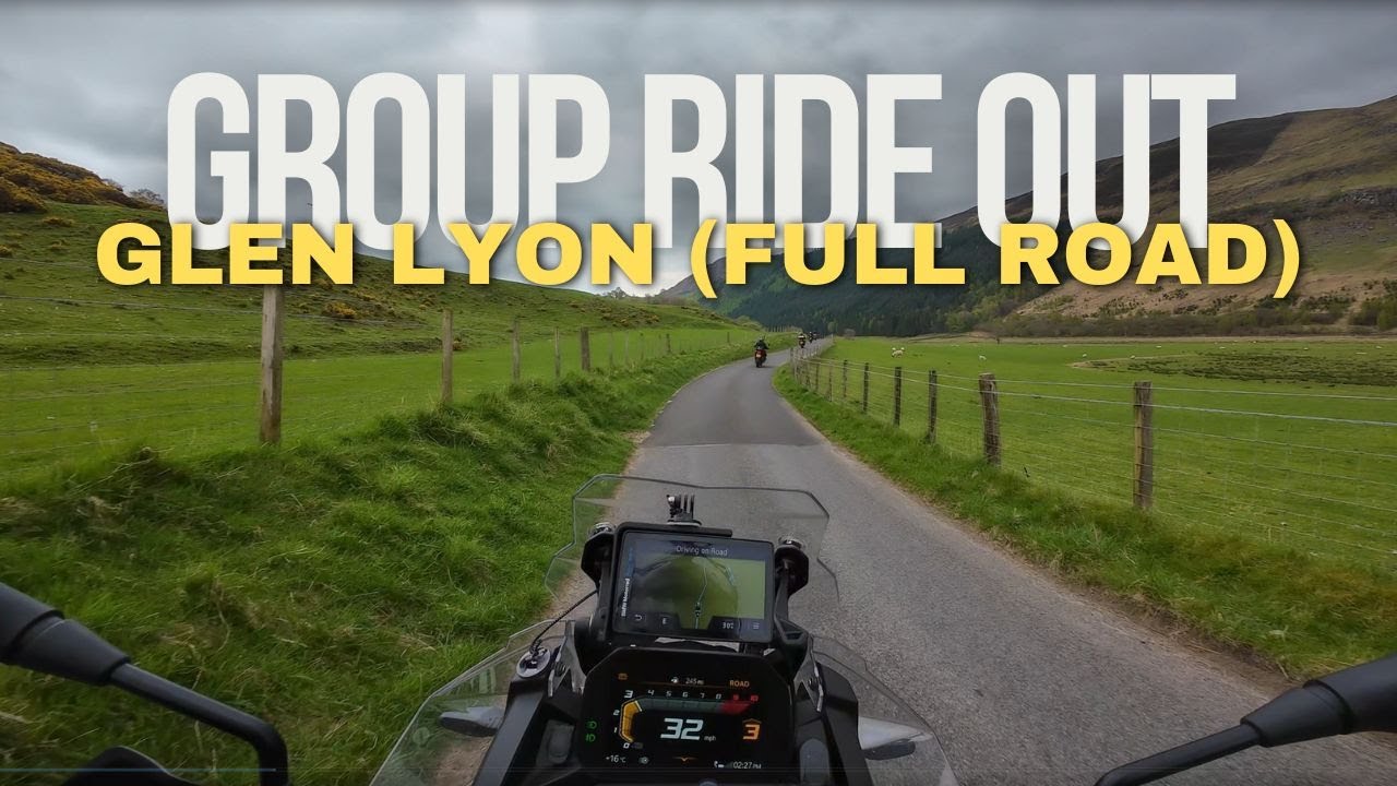 Group ride out in Scottish glen Lyon on the BMW GS Adventure - YouTube