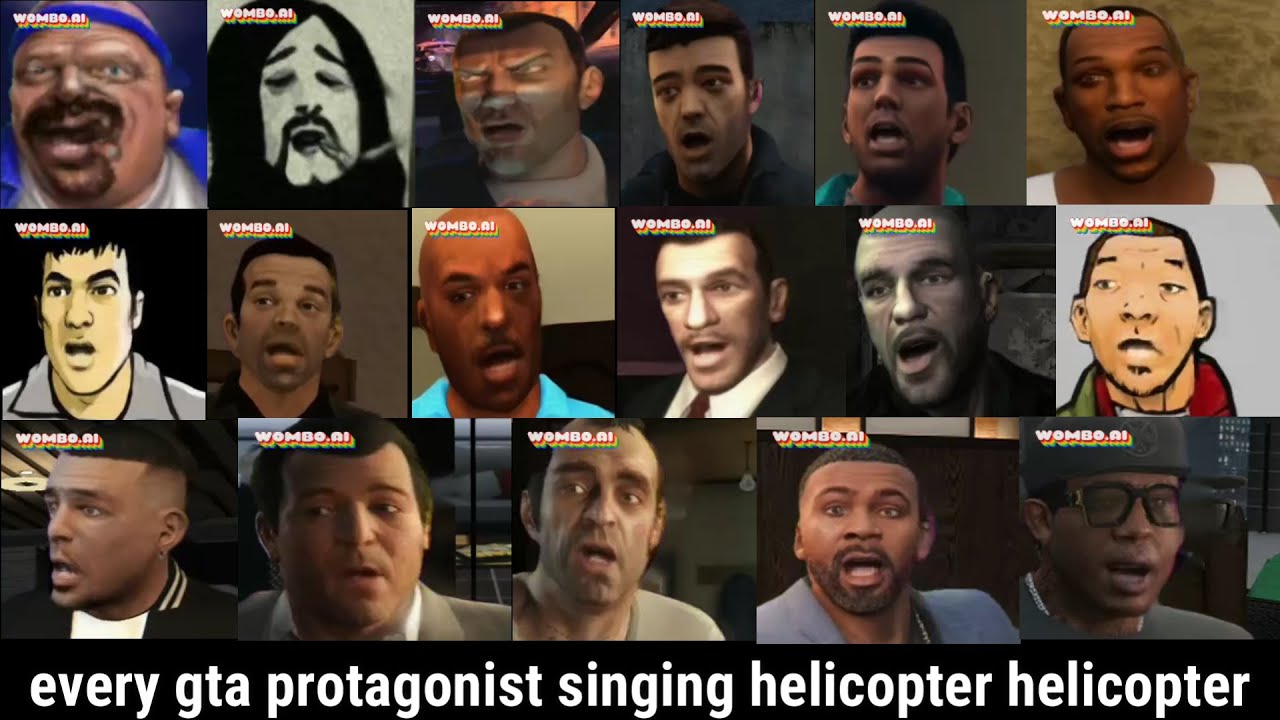 every gta protagonist singing Helicopter Helicopter - YouTube