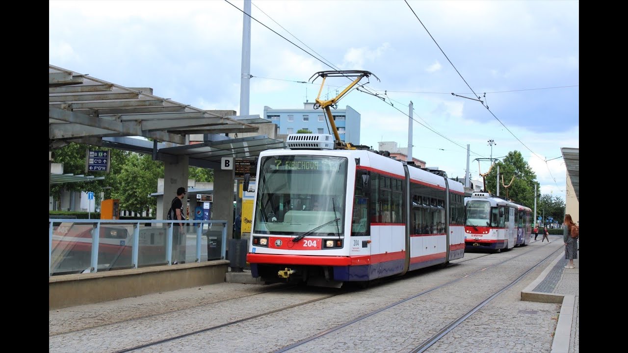Tramvaj Škoda Astra 03T3 ev.č. 204 na lince 7 - YouTube