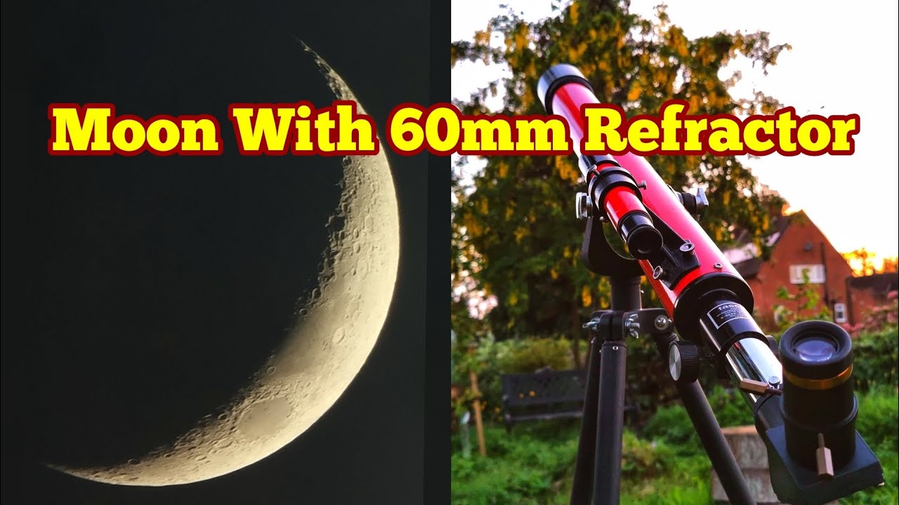 Using Simple 60mm Refractor Telescope: Observing Moon & Venus - YouTube