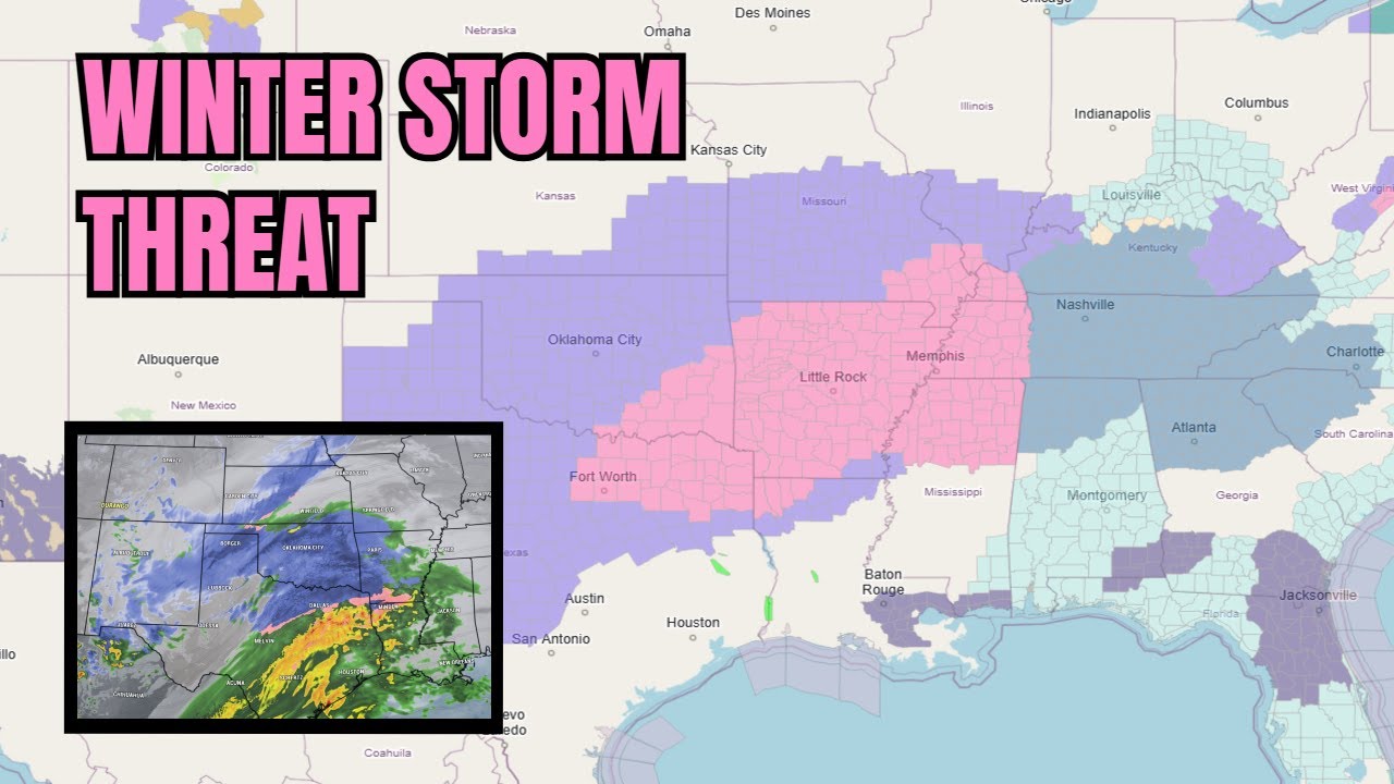 Winter storm warnings expanded as southern storm develops - YouTube