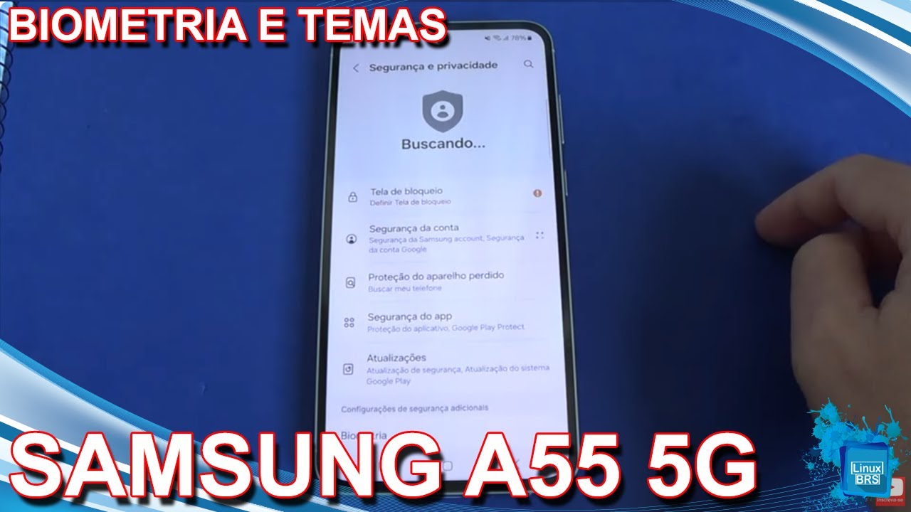 Samsung Galaxy A55 5G - Biometria e Tema - YouTube