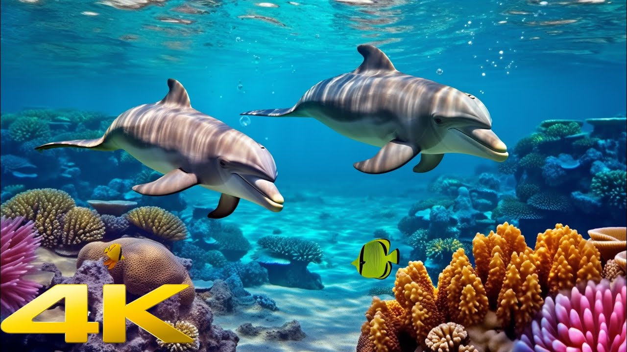 4K VIDEO Aquarium(ULTRA HD) - Beautiful Coral Reef Fish - Music Sleep ...
