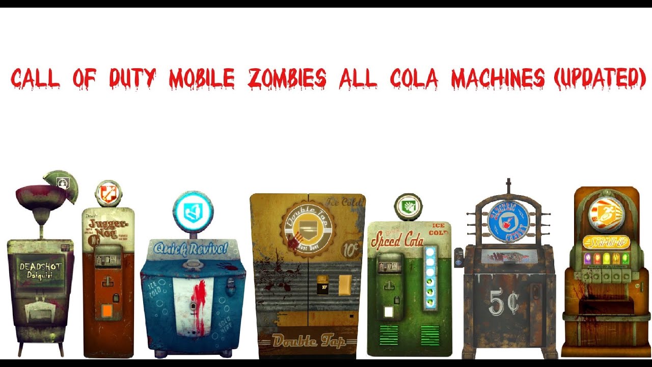 Call of Duty Mobile: Zombies all Cola Machines (Updated) - YouTube