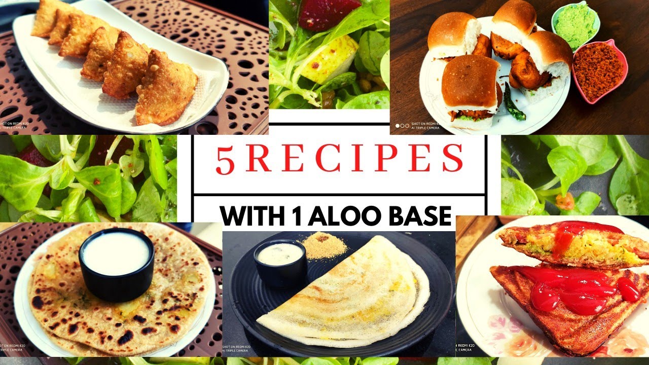 5 Recipes with 1 Aloo Base| Aloo Recipes| Potato Recipes| Breakfast ...