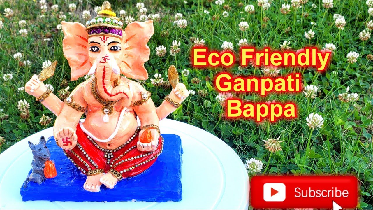 Eco Friendly Ganesha | Ganesha Idol Making Process at Home | Ganpati ...
