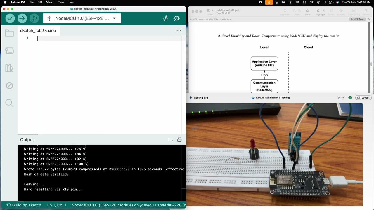 IoTAP Lab | Exp 02 | Read Humidity and Room Temperature using NodeMCU - YouTube
