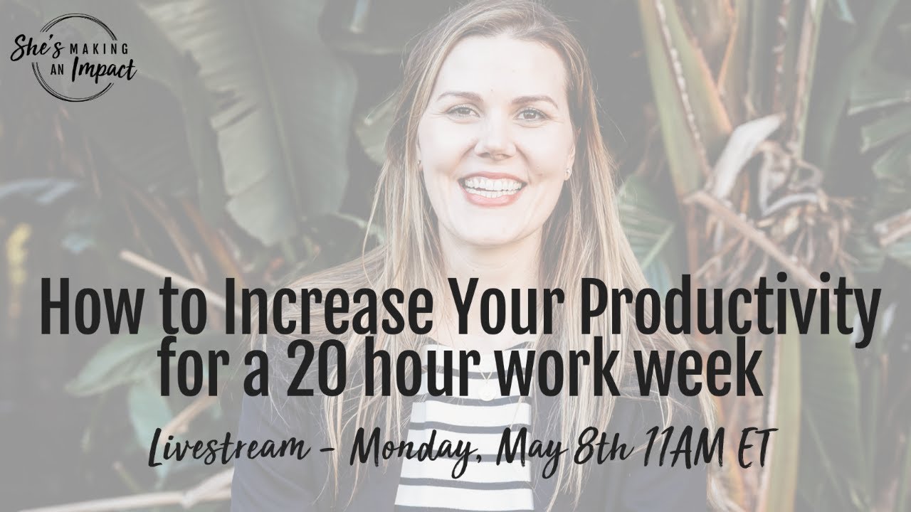 How to increase your productivity for a 4 day work week/ 20 hour work ...