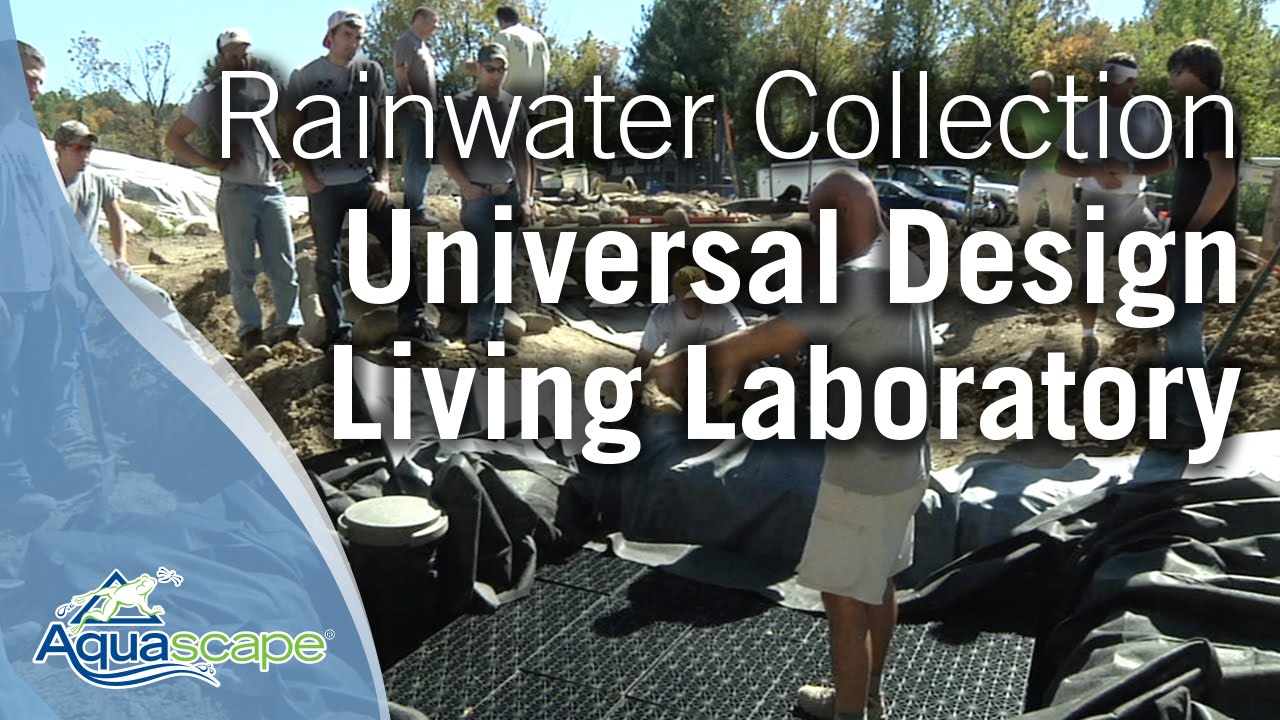 Universal Design Living Laboratory rainwater collection - YouTube